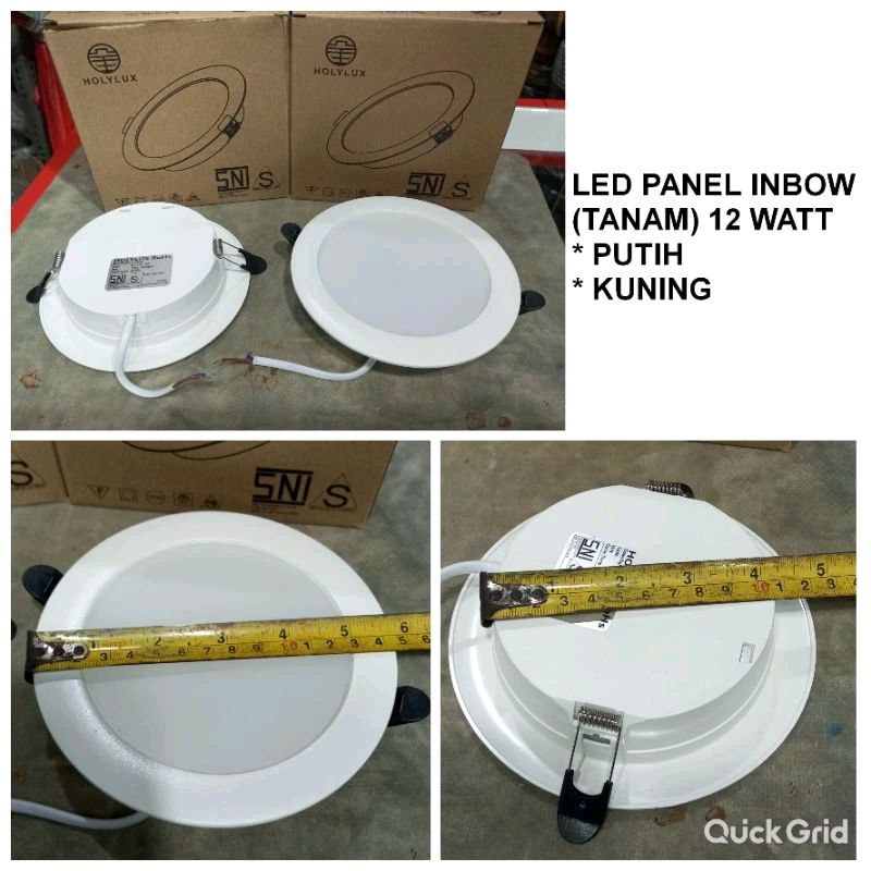 Jual LED Panel Inbow (Tanam) Bulat 12 Watt/Lampu LED Downlight Plafon ...