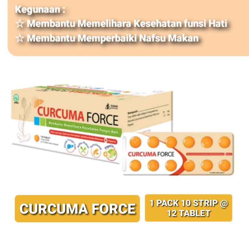 Jual CURCUMA FORCE Harga Per Strip(Suplemen Kesehatan Hati & Penambah ...