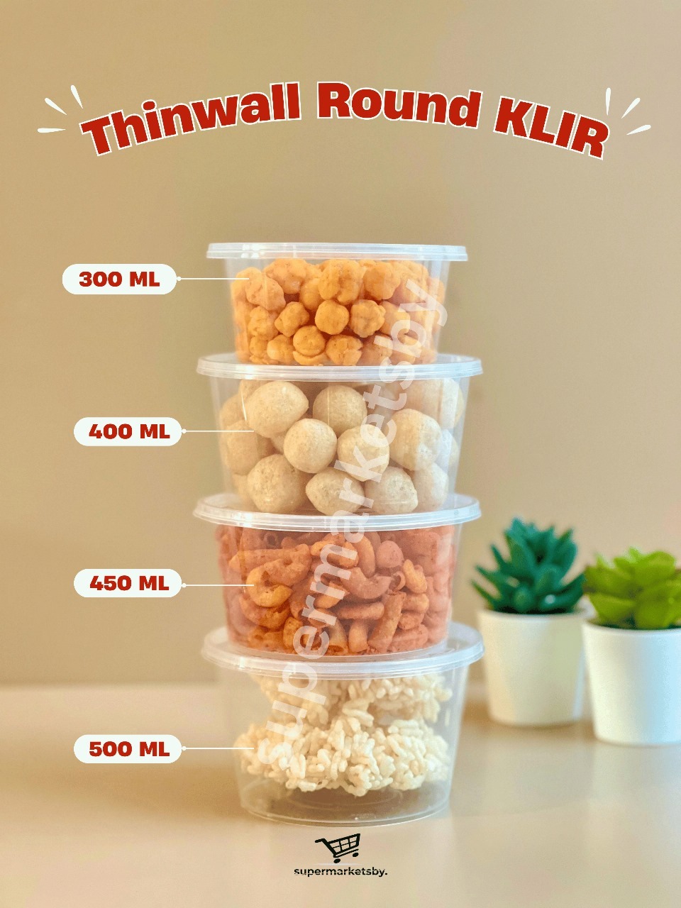 Jual Thinwall KLIR ROUND 400/450/500 ml / Mangok Plastik / Mangkok Es ...