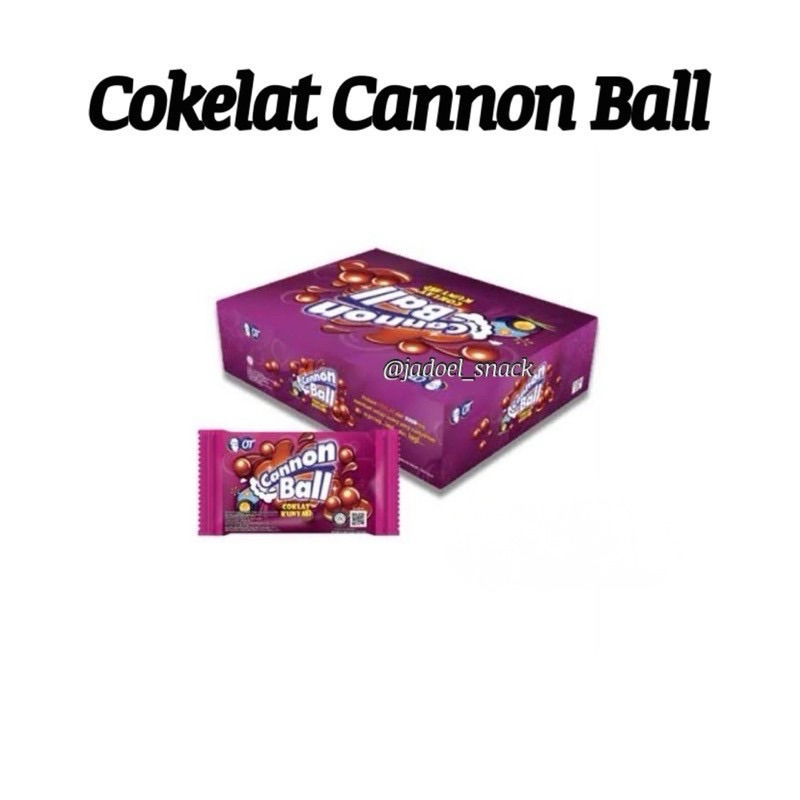 Jual GROSIR - Cannon Ball Coklat Kunyah - isi 24 pcs by Jadoel_Snack ...
