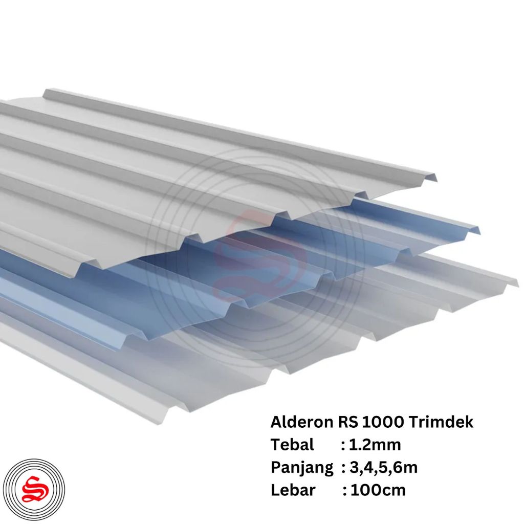 Jual Atap Alderon RS Trimdeck 1000 White Single Layer/Lebar 1 Meter ...