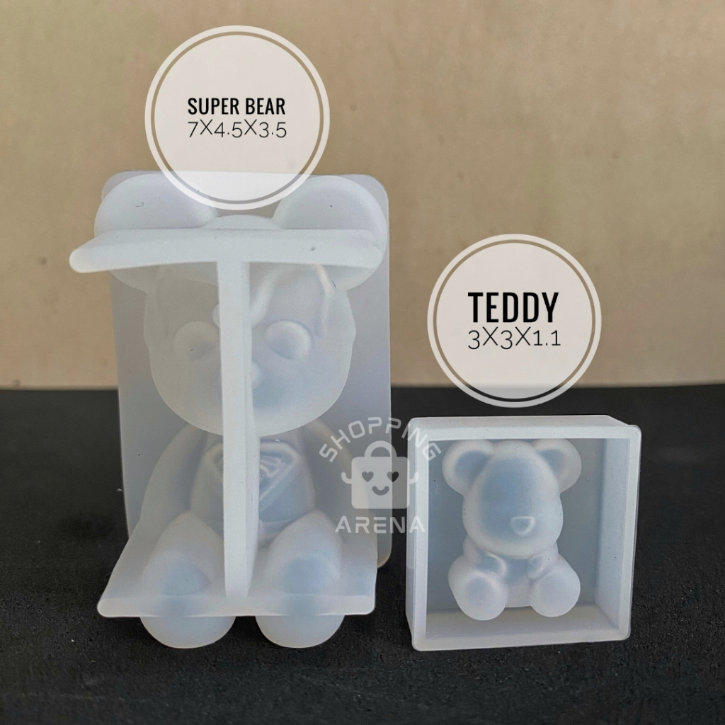 Jual Cetakan Resin Superbear No 7 Transparan Beruang Epoxy Mold Elastis ...