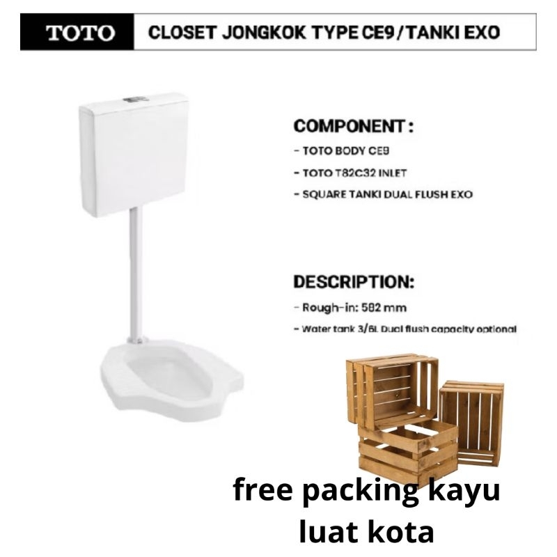 Jual Closet Jongkok TOTO CE9 ORIGINAL/closet CE9 TOTO complete Push Valve | Shopee Indonesia