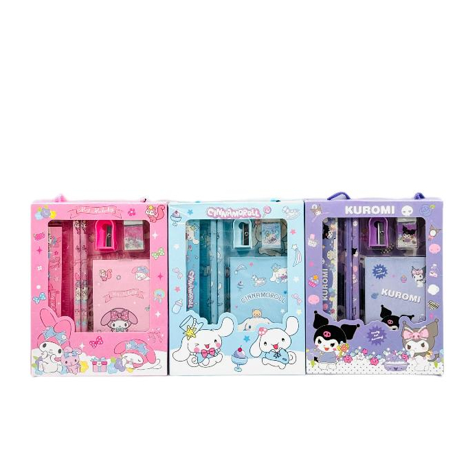 Jual Paket Alat Tulis / Study Set / Stationery Set Kotak Pensil Sanrio My Melody Cinnamorol ...