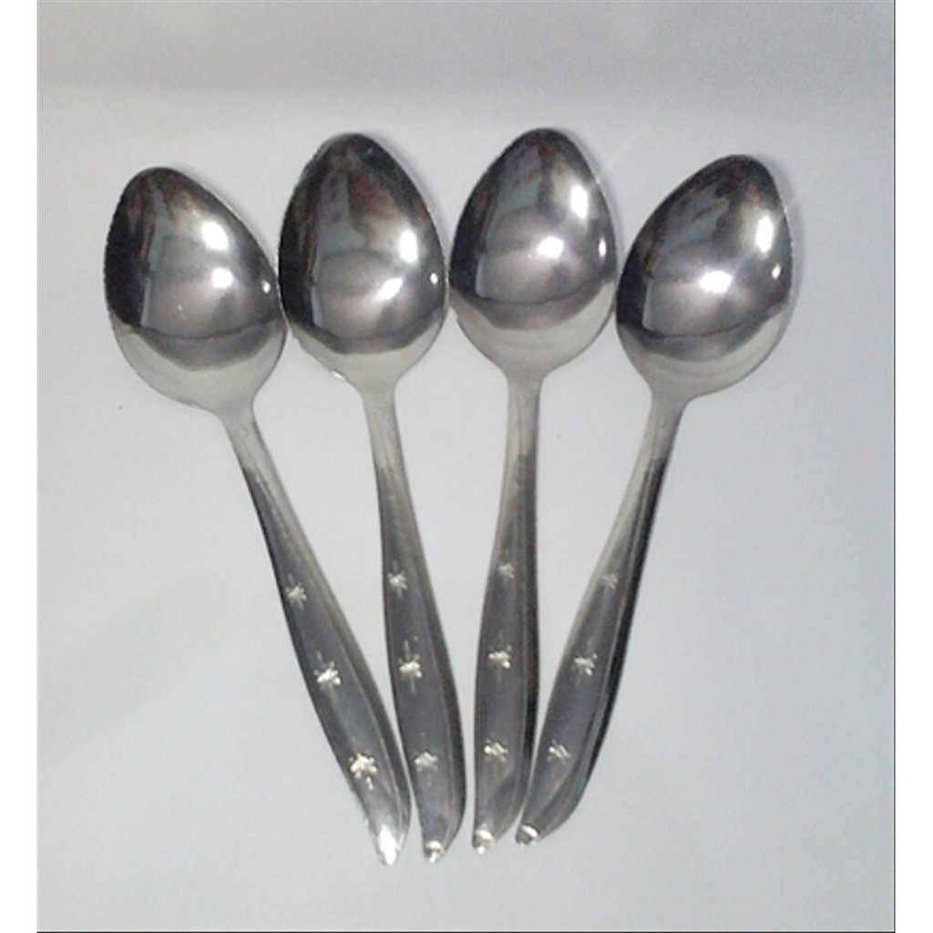 Jual Sendok Makan Stainless Sendok Makan Biasa 12pcs | Shopee Indonesia