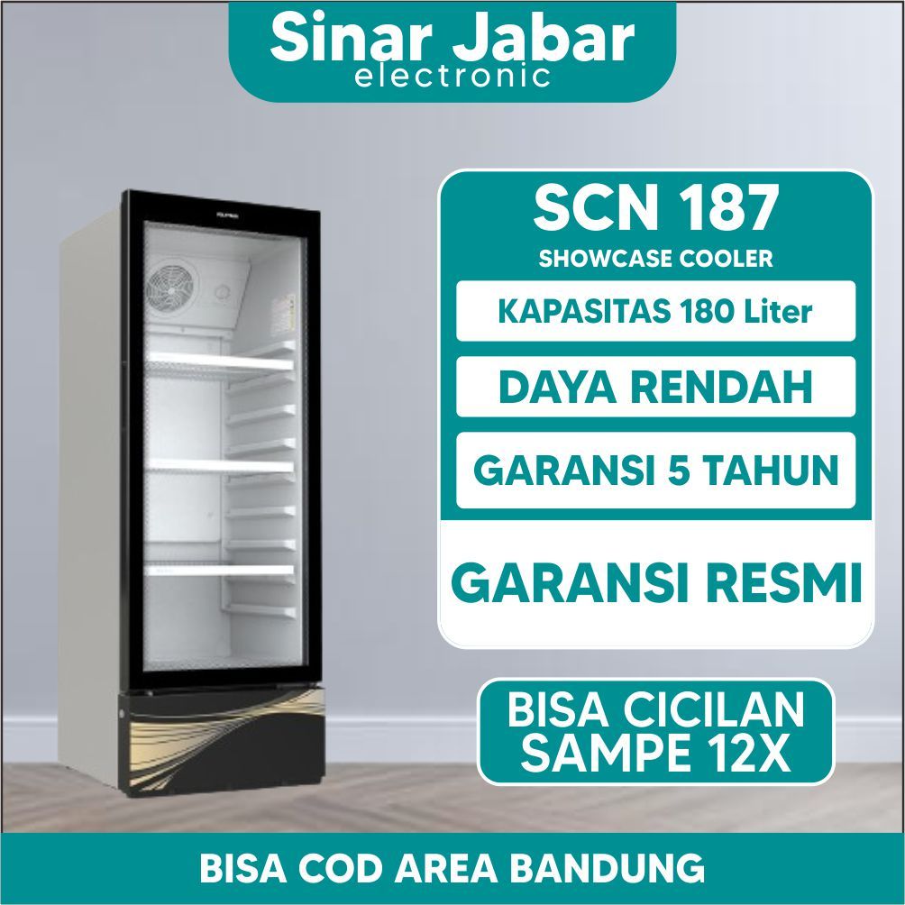 Jual SHOWCASE POLYTRON 3 PINTU SCN 187 | Shopee Indonesia