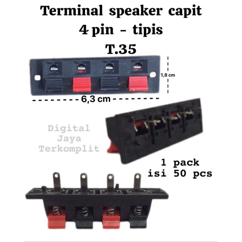 Jual Terminal Speaker 4 Pin Kecil Model Baru Terminal Speaker | Shopee ...
