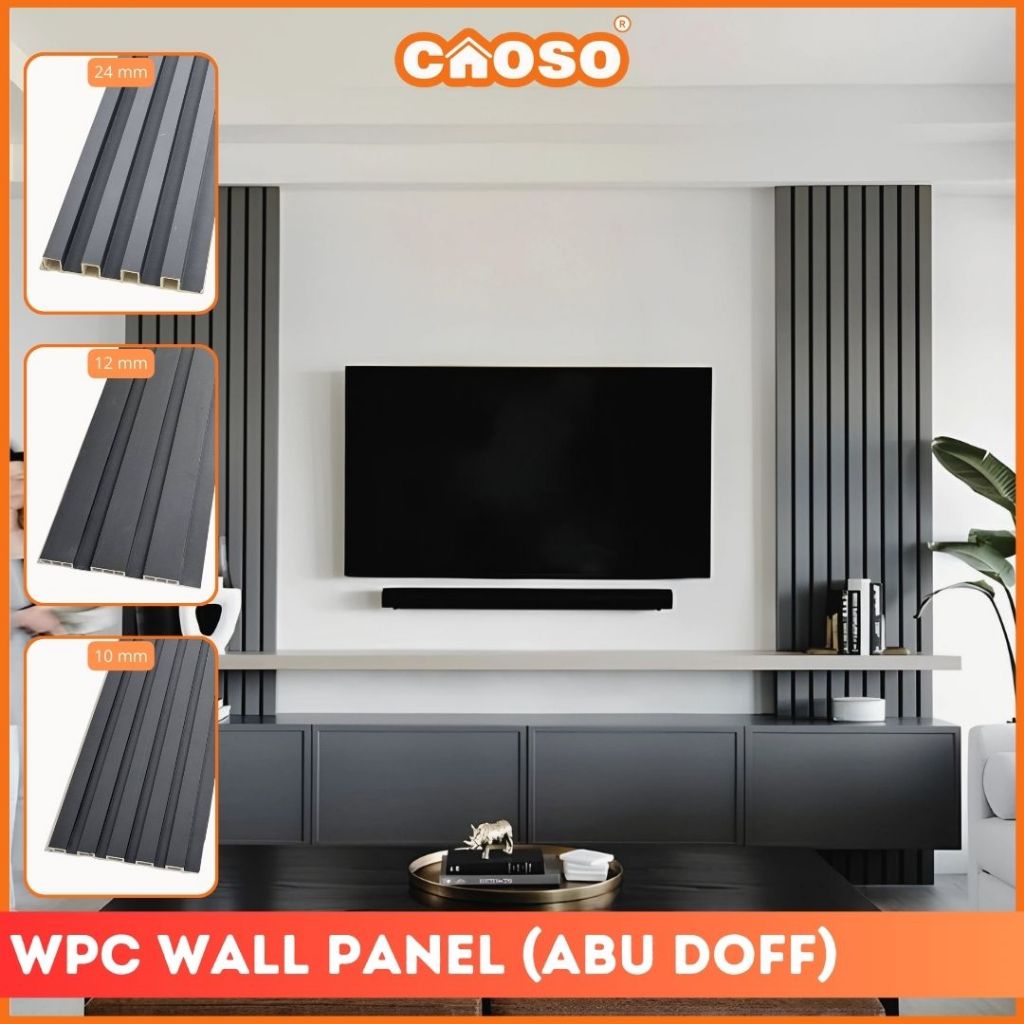 Jual WPC wall Panel 3 Meter Abu Doff | Dekorasi Dinding kayu ...