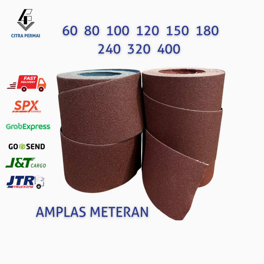 Jual AMPLAS METERAN ROLL / PER METER (60, 80, 100, 120, 150, 180, 240 ...