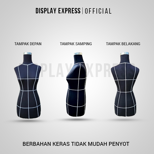 Jual Manekin Draping / Patung POLA Wanita HITAM Full Foam Tusuk LURUS ...