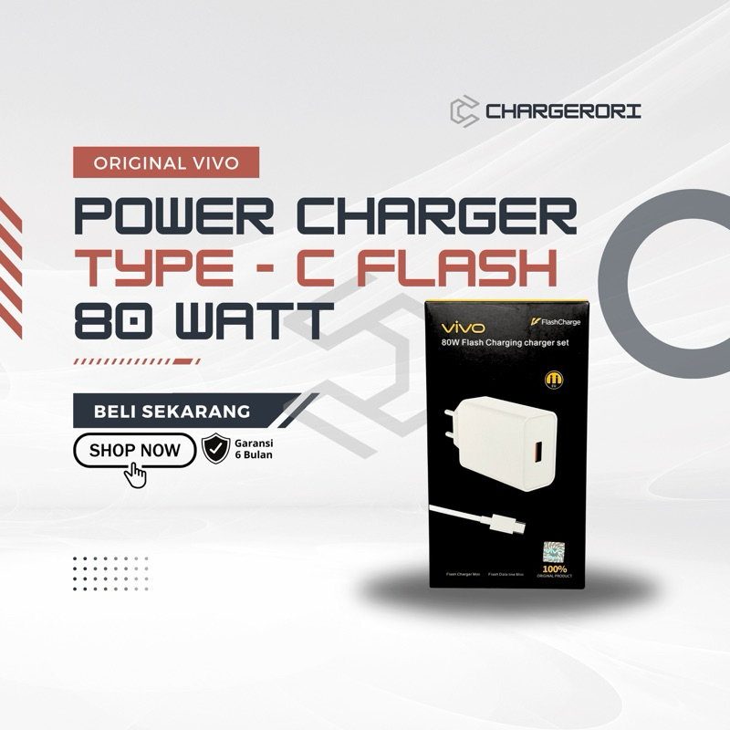 Jual Charger Casan Vivo 80 Watt Y27 Y27s Y35 Y36 V20 V20Se V21 V23 V23e V25 V25e Original Flash ...