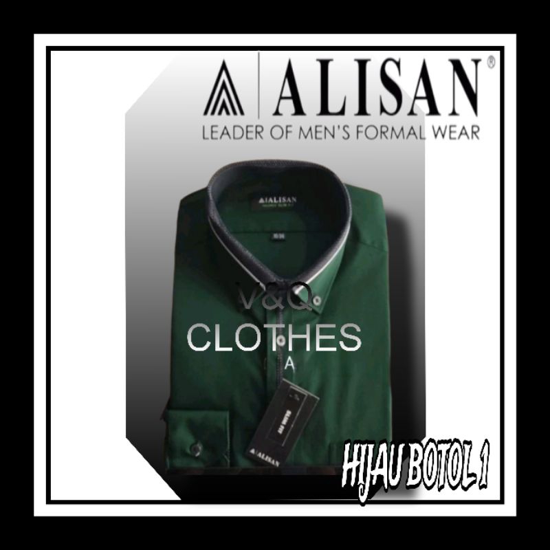 Jual BIG SIZE ALISAN KEMEJA PRIA POLOS SPESIAL KOMBINASI SLIMFIT Lengan ...