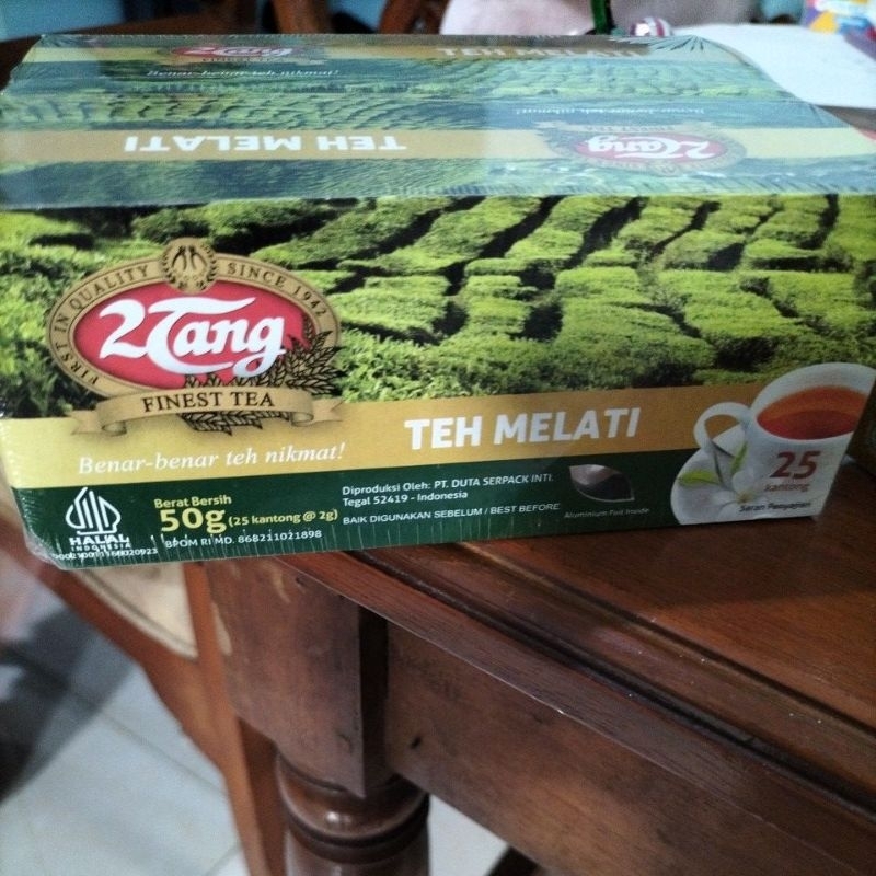 Jual Teh 2 Tang Celup Jasmine 1Box (25 Kantung @2gr) | Shopee Indonesia