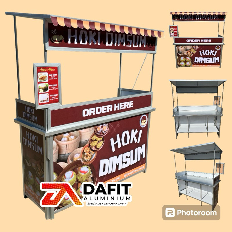 Jual Gerobak lipat aluminium Jumbo Booth portable Gerobak jualan ...