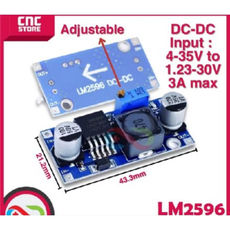 Jual STEP DOWN LM 2596 dc to dc | Shopee Indonesia