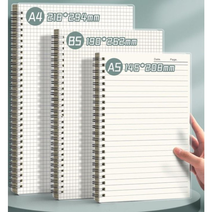 Jual Spiral Notebook / Buku Spiral A4/A5/B5 160 halaman Cover PP ...