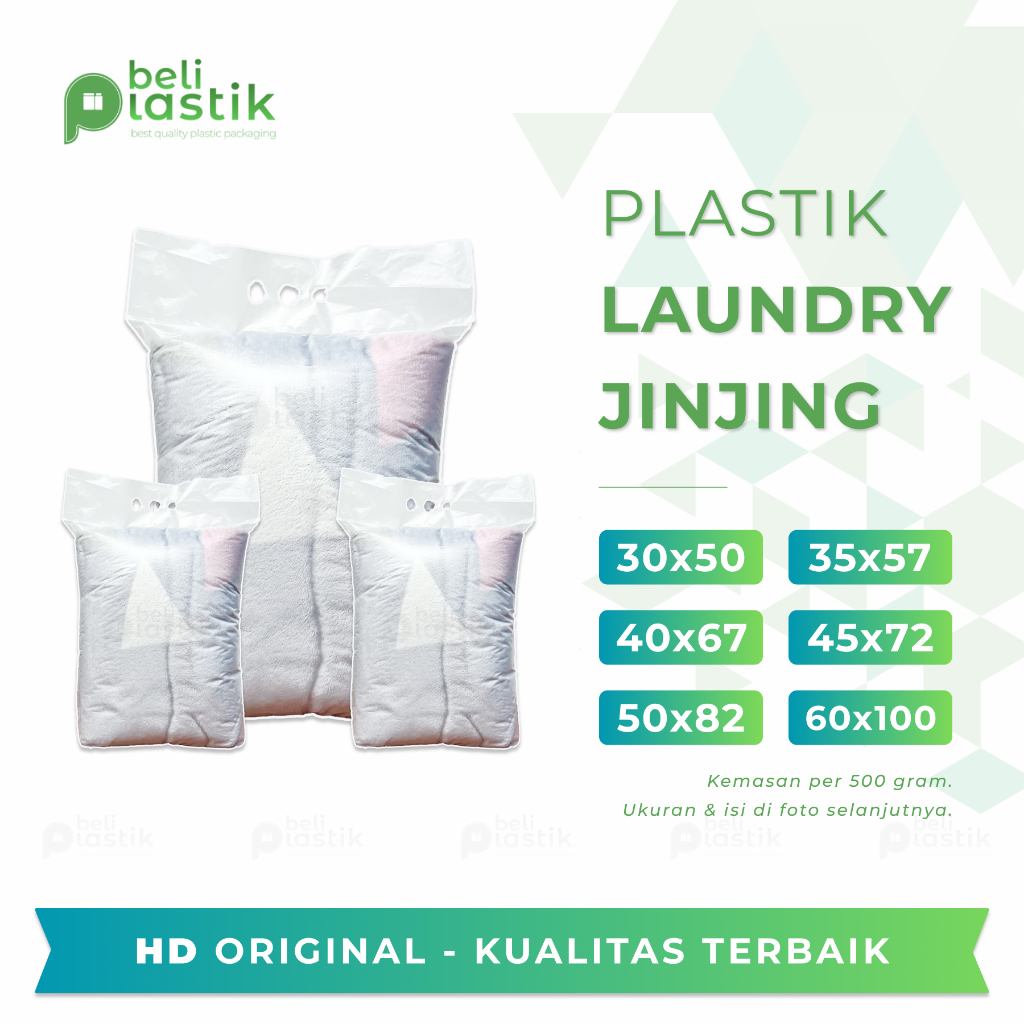 Jual Plastik HD Laundry Jinjing 3 Jari Kiloan Tebal 30 35 40 45 50 60 ...