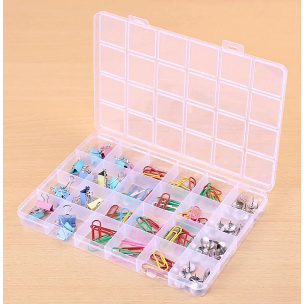 Jual Storage Box Case 24 Sekat Tempat Kotak Penyimpanan Perhiasan Manik ...