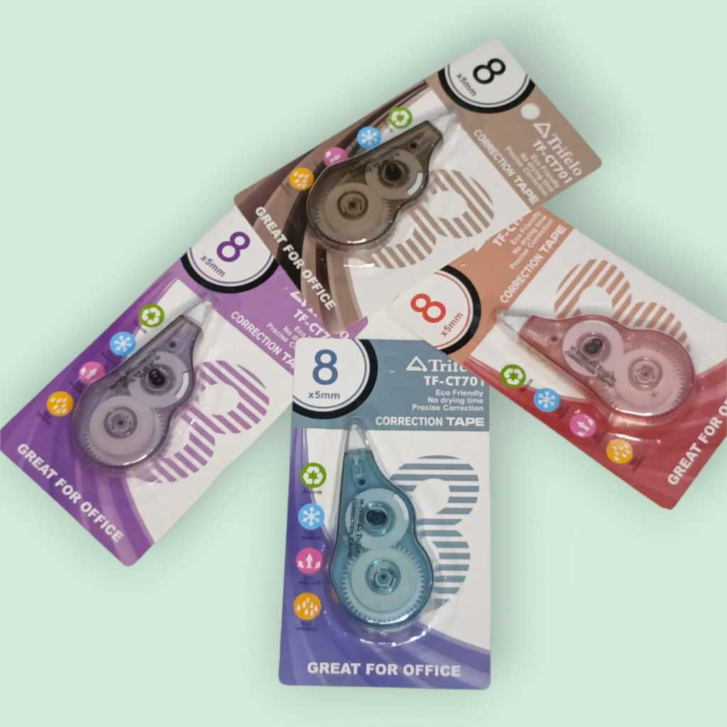 Jual Correction Tape / Tipe X Kertas / Stipo Kertas Trifelo TF-CT701 ...