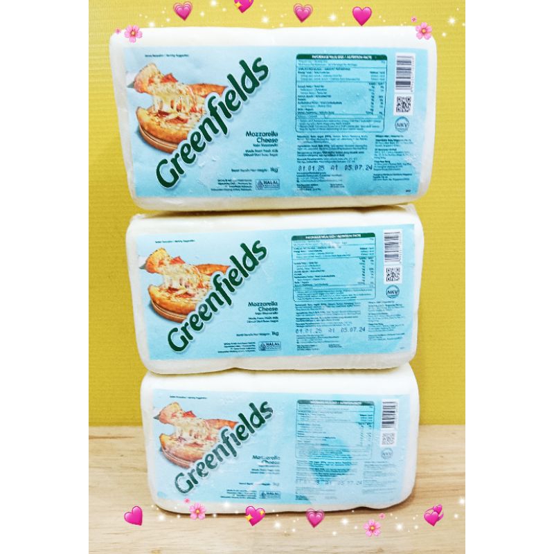 Jual GREENFIELDS MOZZARELLA CHEESE 1KG/KEJU MOZZARELLA/MOZZARELLA ...