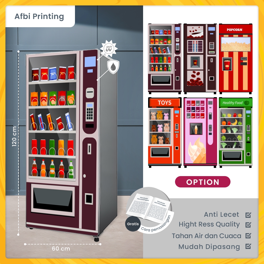 Jual Stiker Kulkas 1 Pintu / Sticker Mesin Pendingin 2 pintu Motif ...