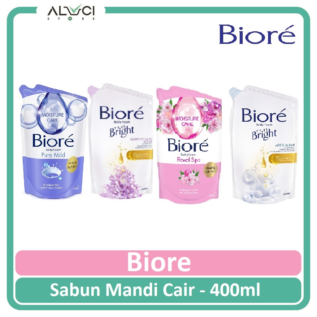 Jual Biore Bright, Moisture Care Body Foam Sabun Mandi Cair Refill ...
