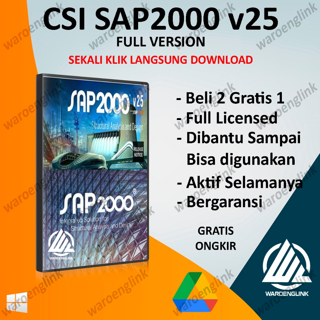 Jual CSI SAP2000 v25 terbaru 2024 full version - for windows | Shopee ...