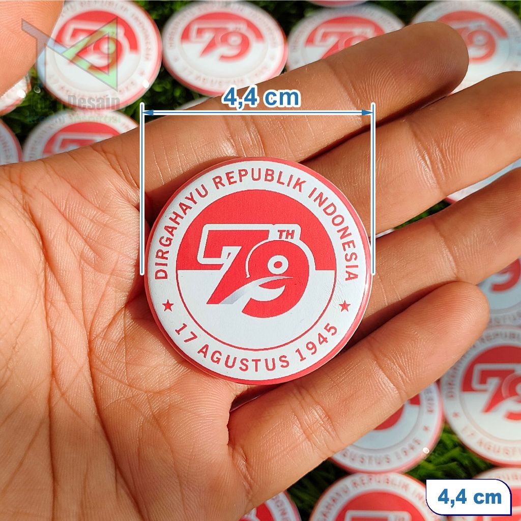 Jual Pin Hut RI 79th Logo Baru 4.4mm (Ukuran Kecil) | Shopee Indonesia