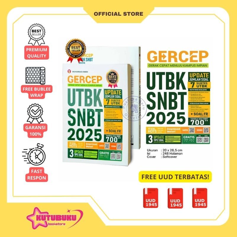 Jual Buku UTBK SNBT 2025 / Gercep UTBK SNBT 2025 + Soal Hots / Update Jumlah Soal | Shopee Indonesia