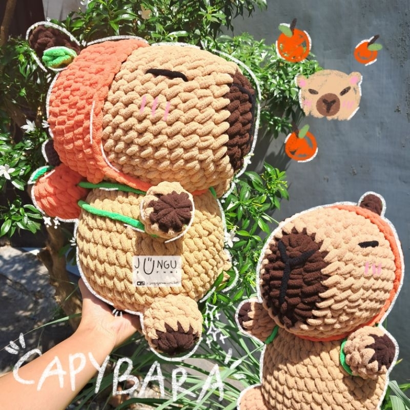 Jual Capybara crochet keychain | gantungan kunci kapibara rajut ...