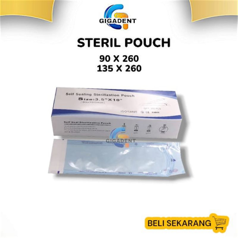 Jual STERIL POUCH MEDIPACK ( 200 PCcs ) 90 x 260 & 135 x 260 ( 200 Pcs ...