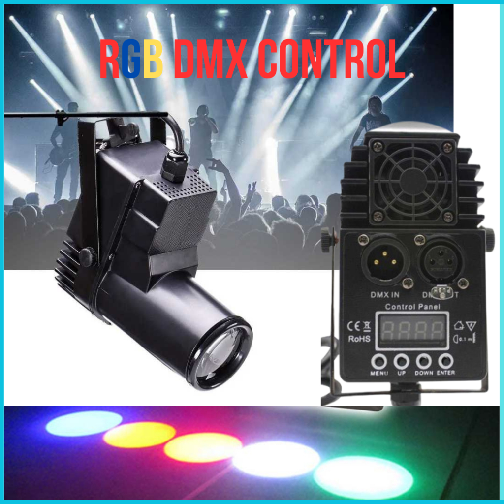 Jual COD Cepat Lampu Sorot DMX Pin Spot 30W 220V RGBW Spotlight ...