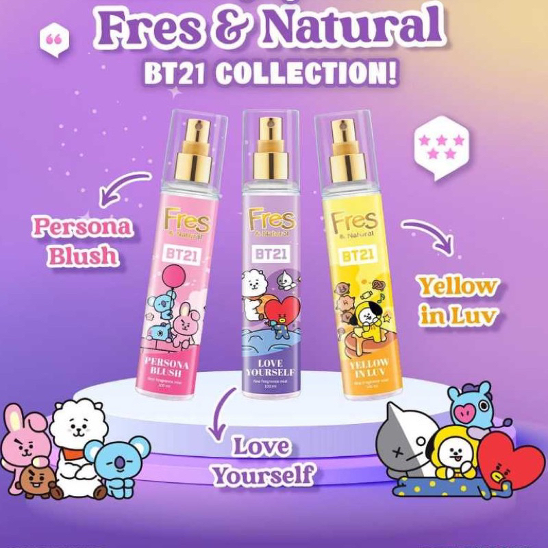 Jual FRES & Natural Fine Fragrance Mist Botol 100mL || Parfum Spray ...