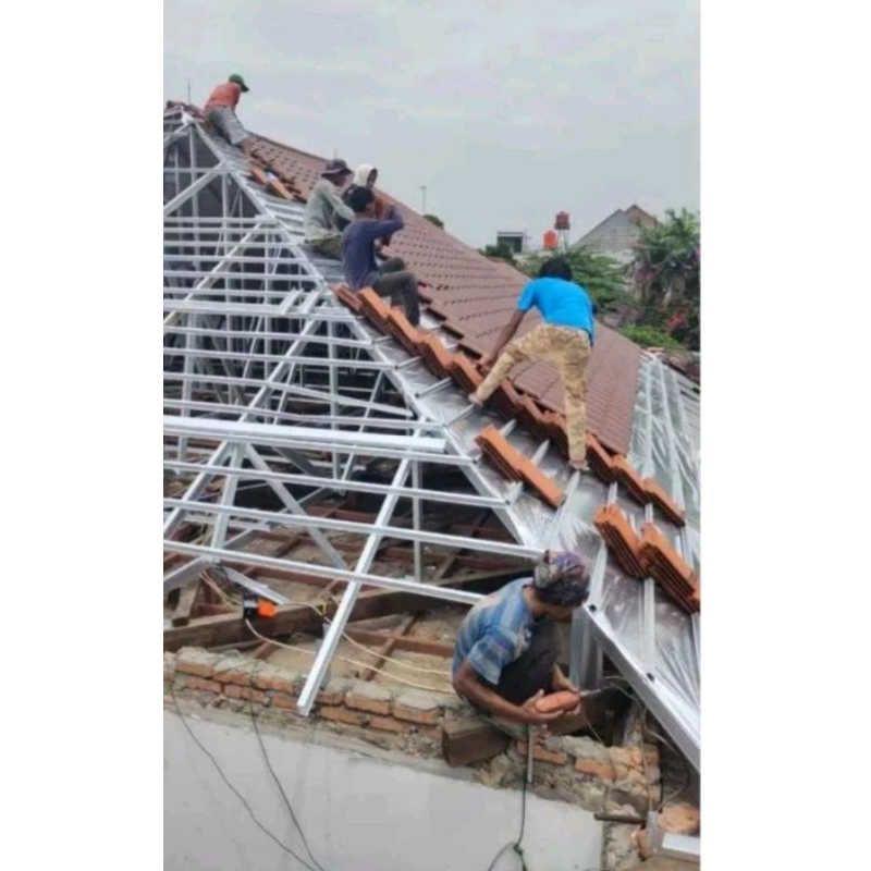 Jual renovasi atap lama ganti baja ringan dan genteng kramik kanmuri ...