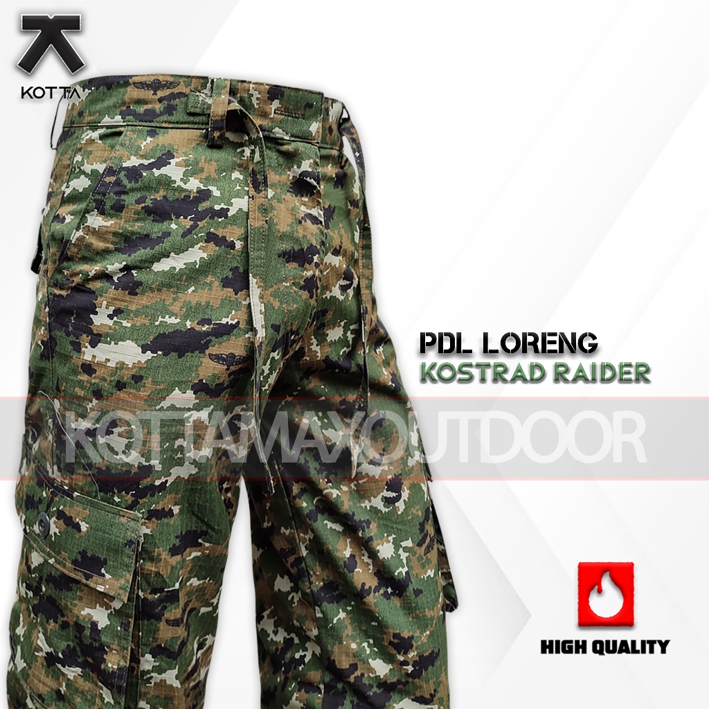 Jual CELANA PDL CARGO LORENG PANJANG TNI KOSTRAD RAIDER LINUD ARMY ...