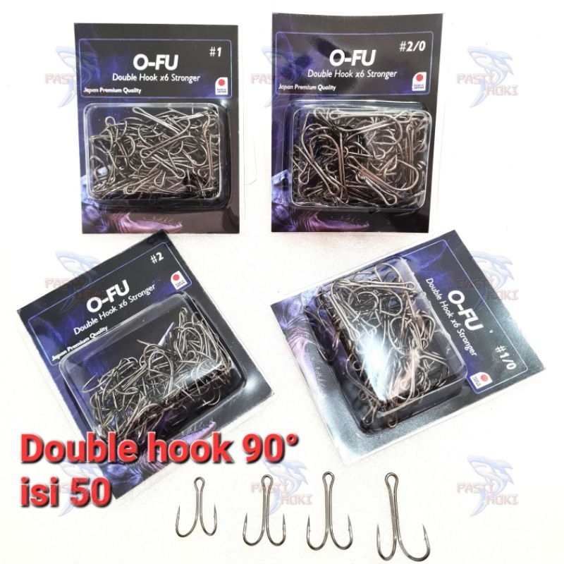 Jual Mata Pancing Double Hook OFU 90°Japan Quality isi 50 | Shopee ...