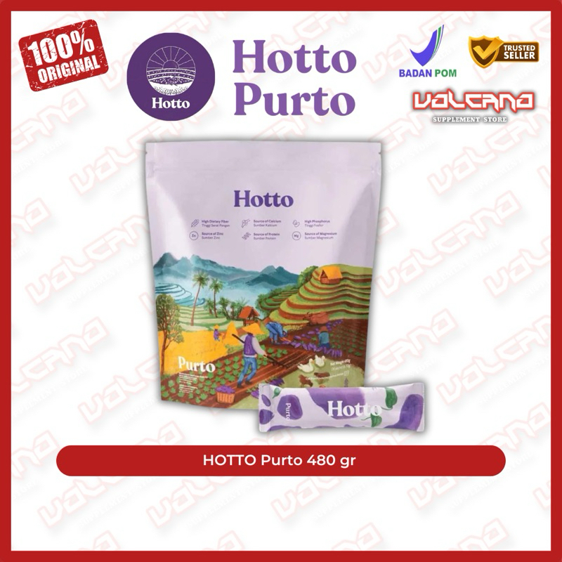Jual Hotto Purto Pouch 480 gr 16 sachet superfood multigrain super food ...