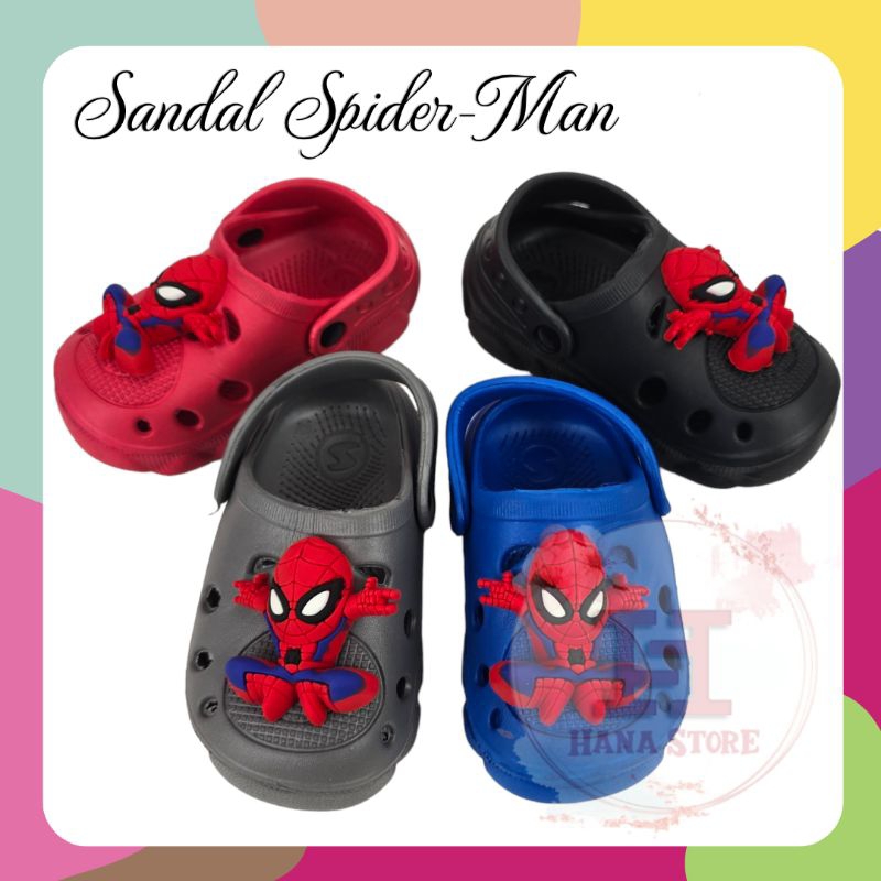 Jual Sandal Glacio Spiderman 966 Slop Spider-Man Superhero Marvel ...