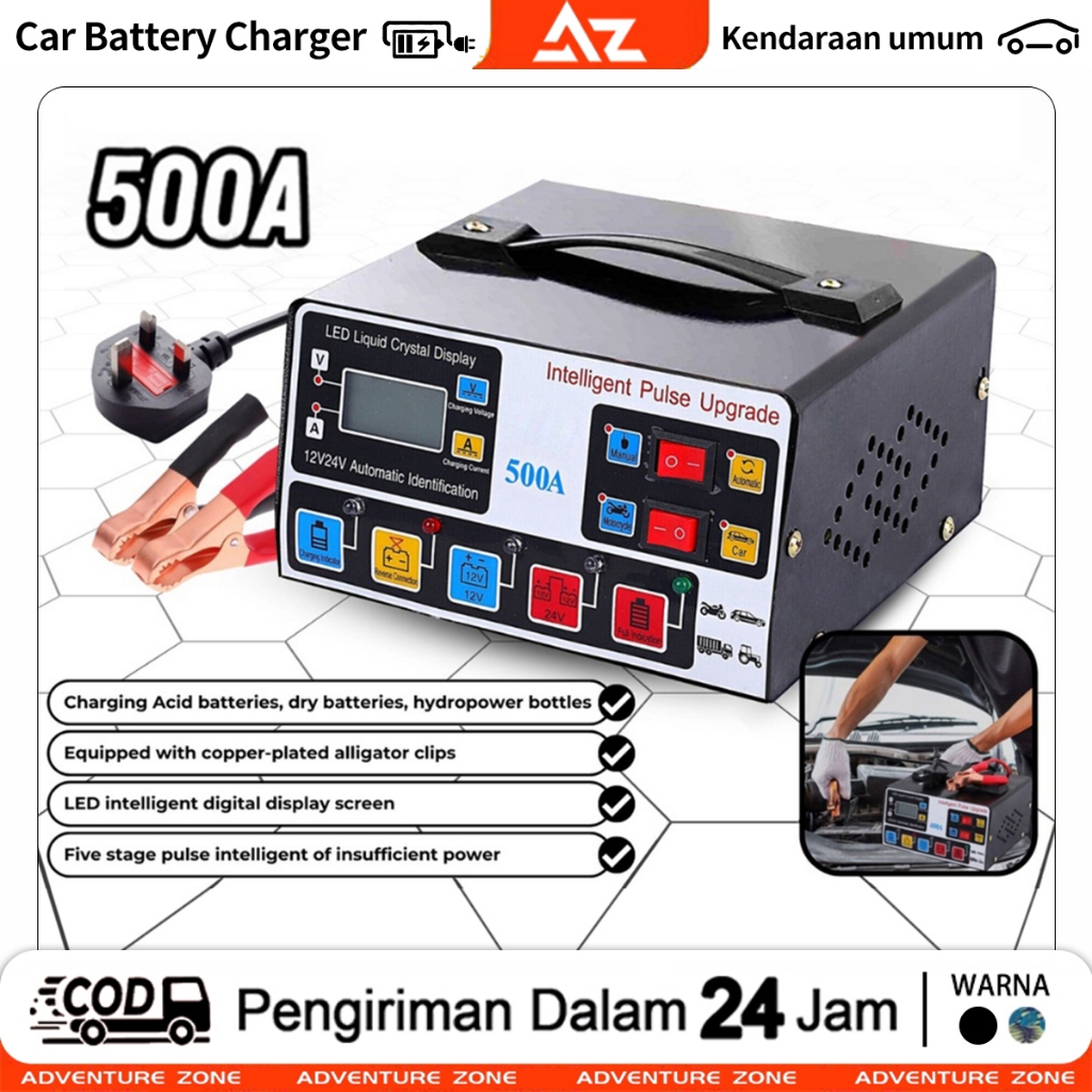 Jual 800AH Charger Aki Otomatis Smart Intelligent Auto Repair Mobil ...