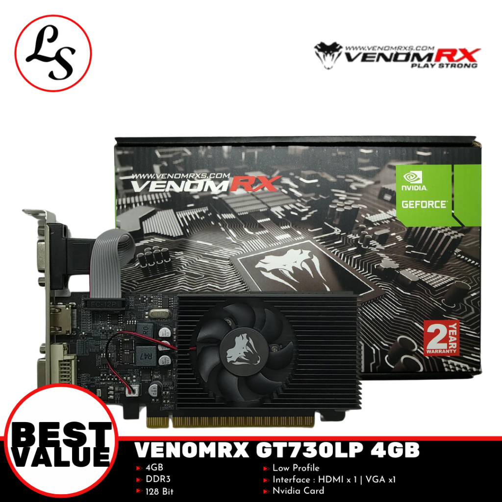 Jual VENOMRX VGA GT730 Low Profile 4GB GDDR3 128 Bit | Shopee Indonesia