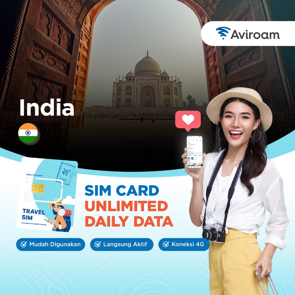 Jual Aviroam Sim Card ( India ) Unlimited Daily Data | Shopee Indonesia