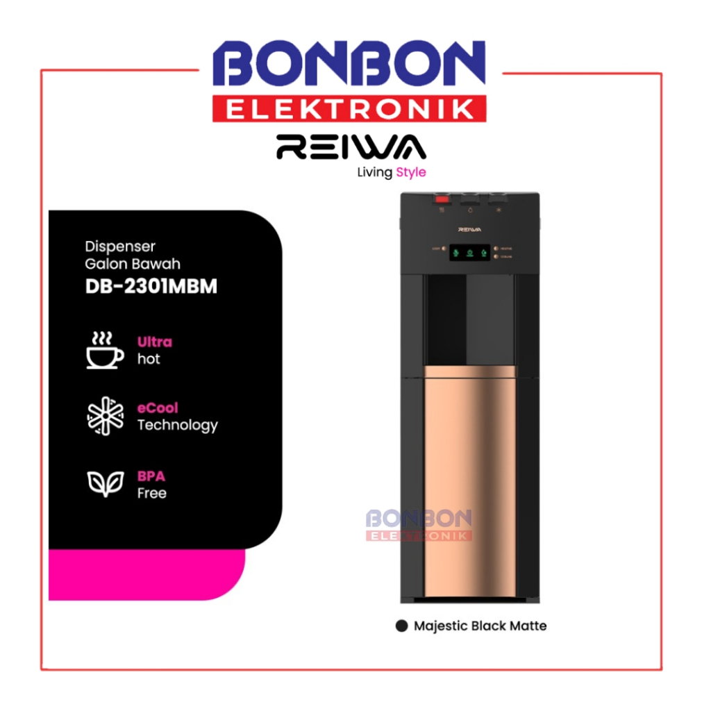 Jual Reiwa Dispenser Galon Bawah DB-2301MBM / DB 2301 MBM / 2301MBM ...