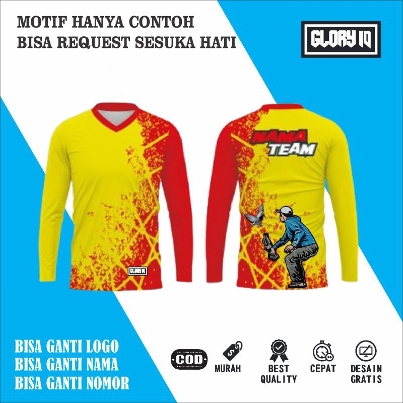 Jual JERSEY MERPATI CUSTOM DESAIN FULL PRINTING | Shopee Indonesia