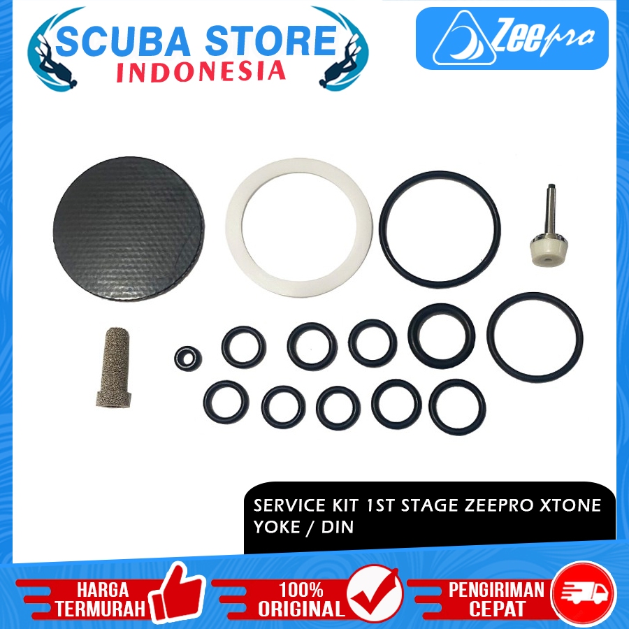 Jual Spare Part Service Kit 1st Stage Regulator Zeepro XTone Yoke Din Maintenance Kit Scuba ...