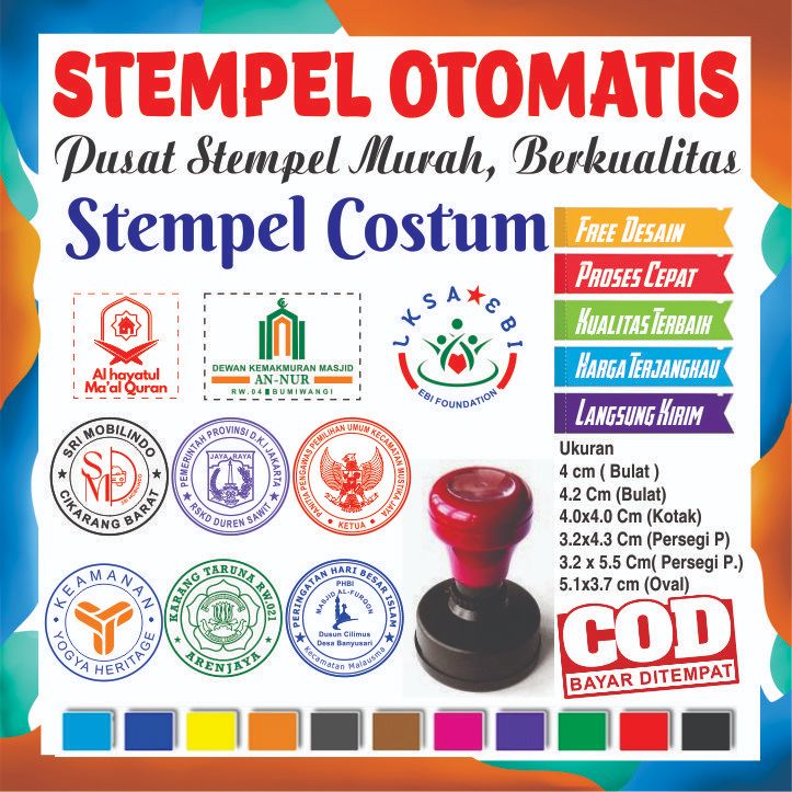 Jual Stempel Sekolah / Yayasan / Lembaga dan pemerintahan Desain Costum ...