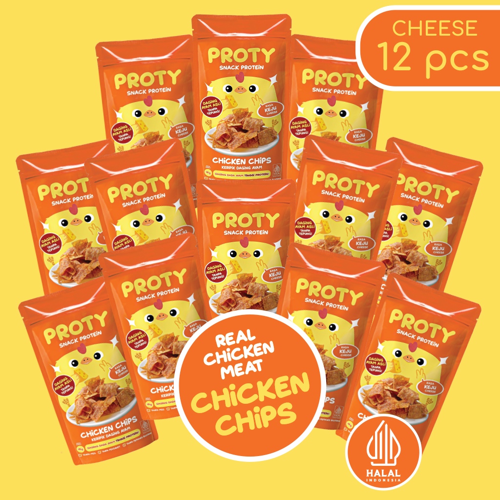 Jual PROTY Chicken Chips Keju Cheese (Bundle 12 pcs) Snack Keluarga ...