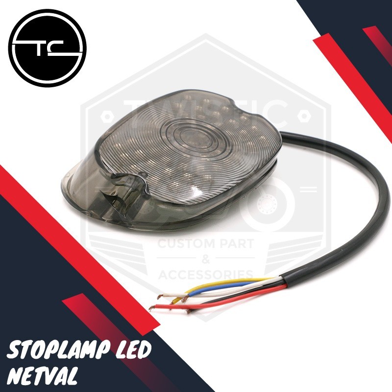 Jual Stoplamp Netval Lampu Belakang Motor Custom Benelli Harley Universal | Shopee Indonesia