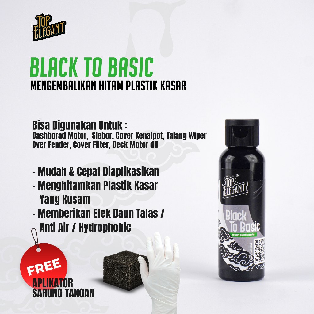 Jual Penghitam Body Kasar Motor Mobil Plastik Doff Black Trim Restorer 100 ml BLACK TO BASIC ...