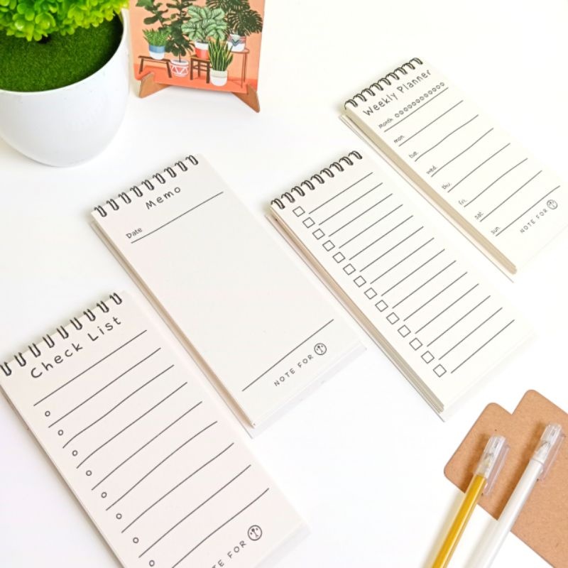 Jual [ RING SPIRAL ] Buku Notebook / Memo / Agenda / To Do List Bahan ...
