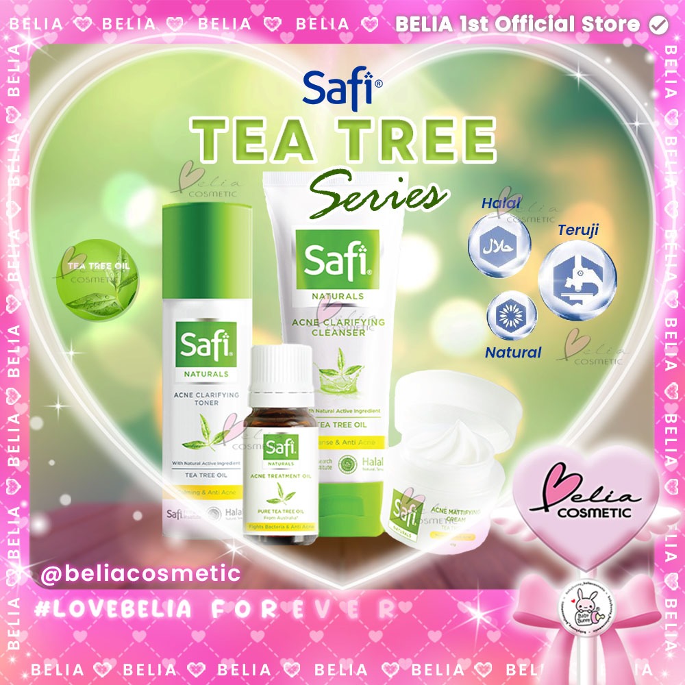 Jual BELIA SAFI Naturals Tea Tree Oil Acne Cleanser Acne Toner Anti ...
